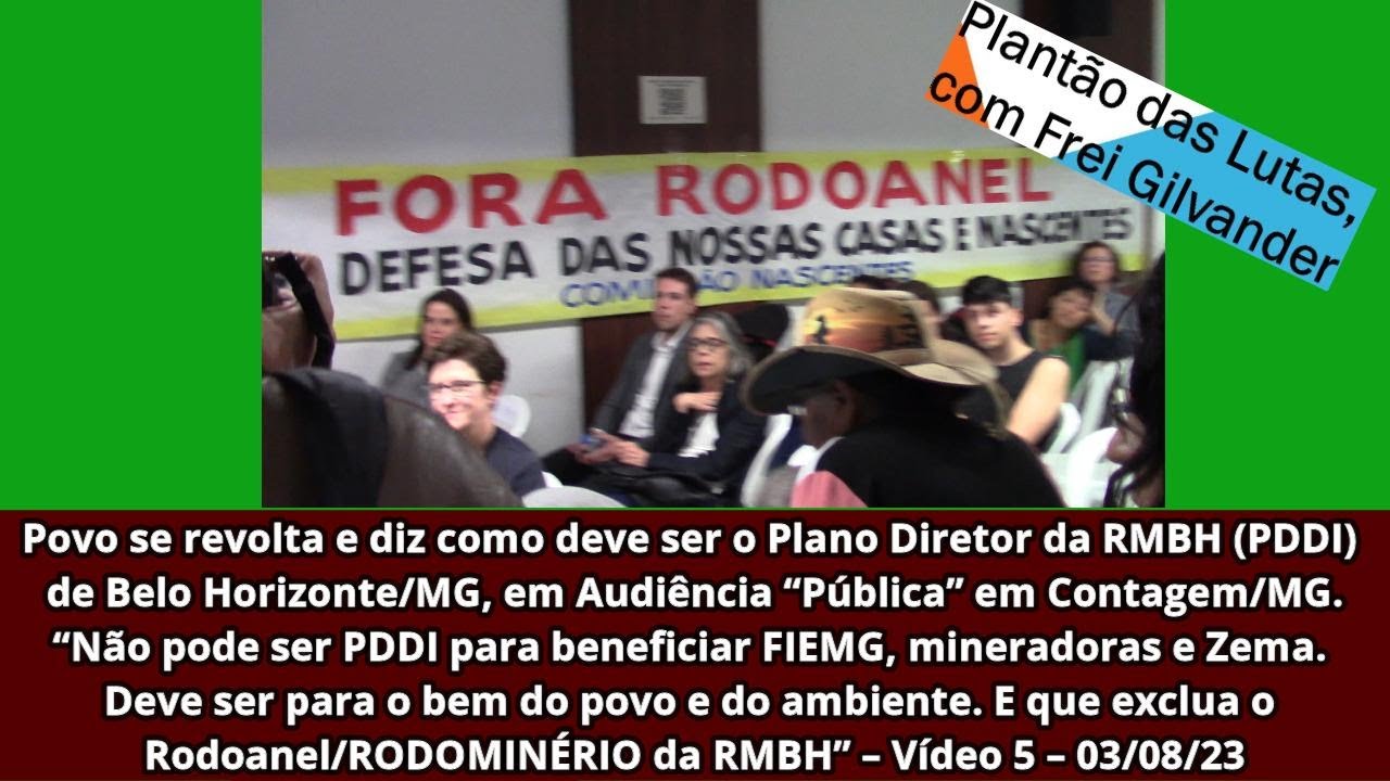 Plano Diretor da RMBH para quem? Por frei Gilvander – Site do frei ...